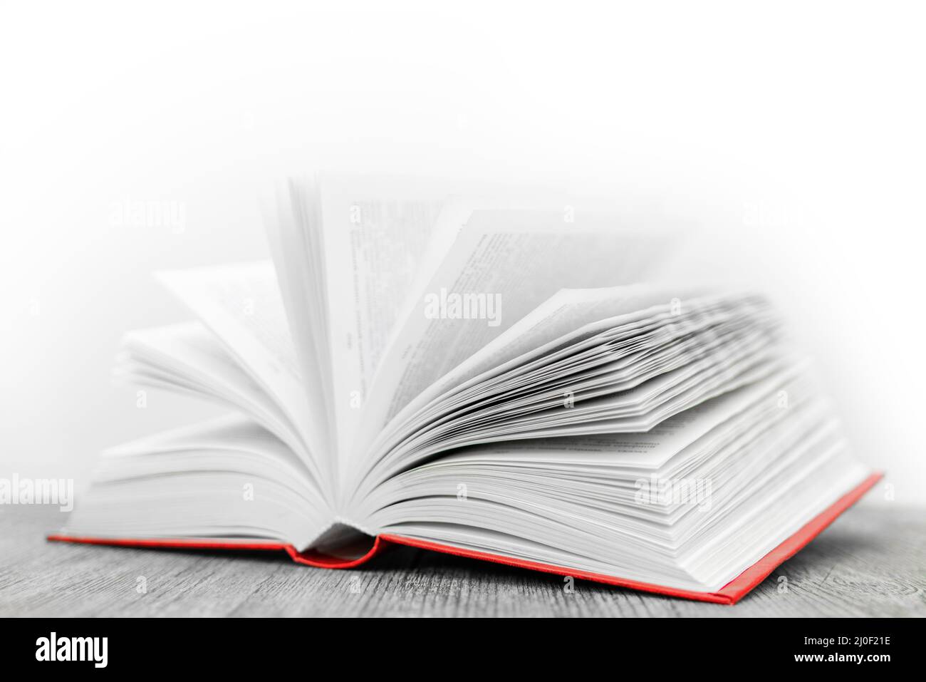 Big open book. Pages of new book. Training and Education on pages of ...