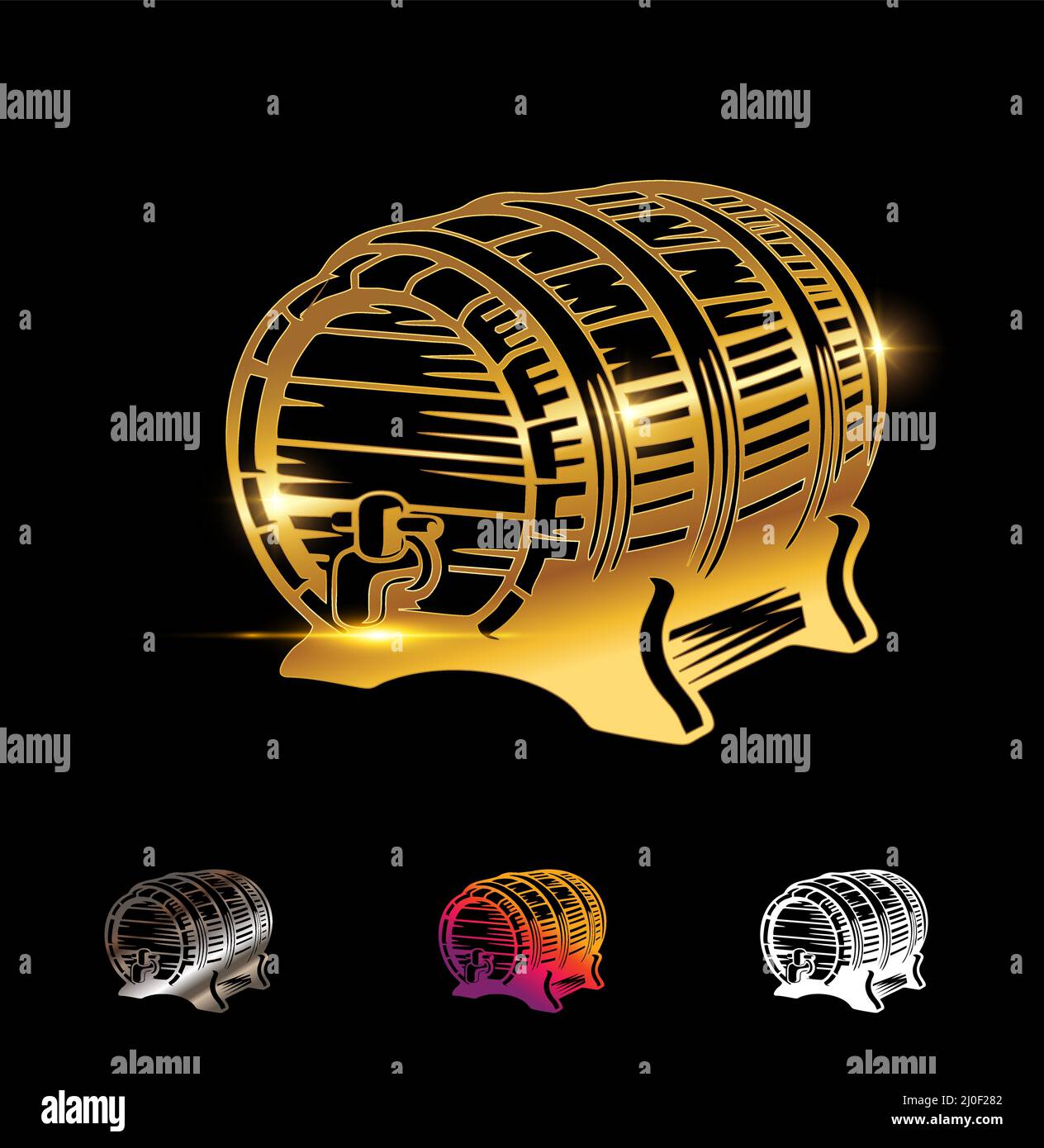 Old german coin Stock Vector Images - Alamy