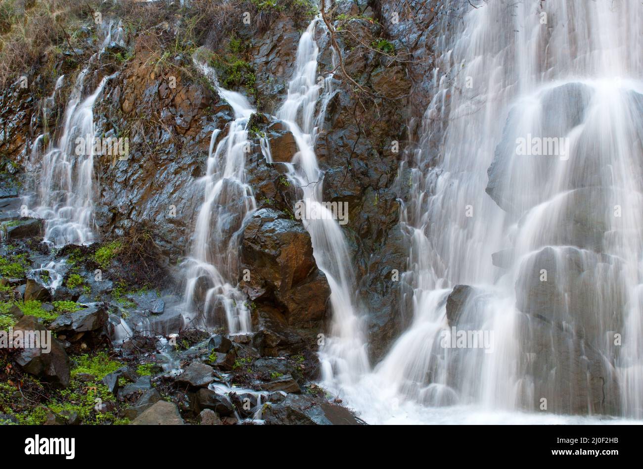 Waterfalls among Rocks at Xyliatos dam in Cyprus Stock Photo - Alamy