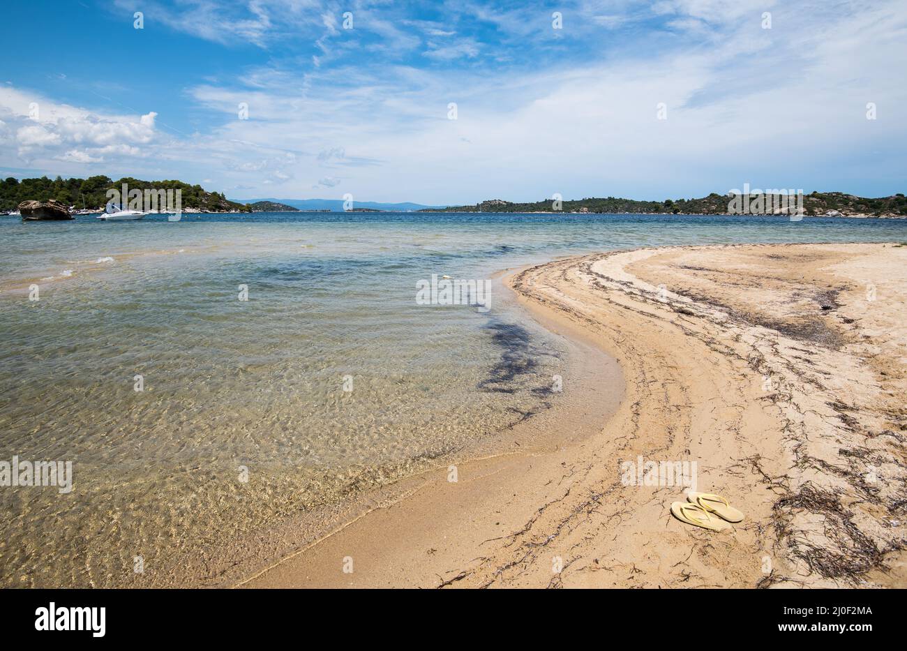 Idyllic tropical beach Halkidiki with crystal clear water in Greece ...