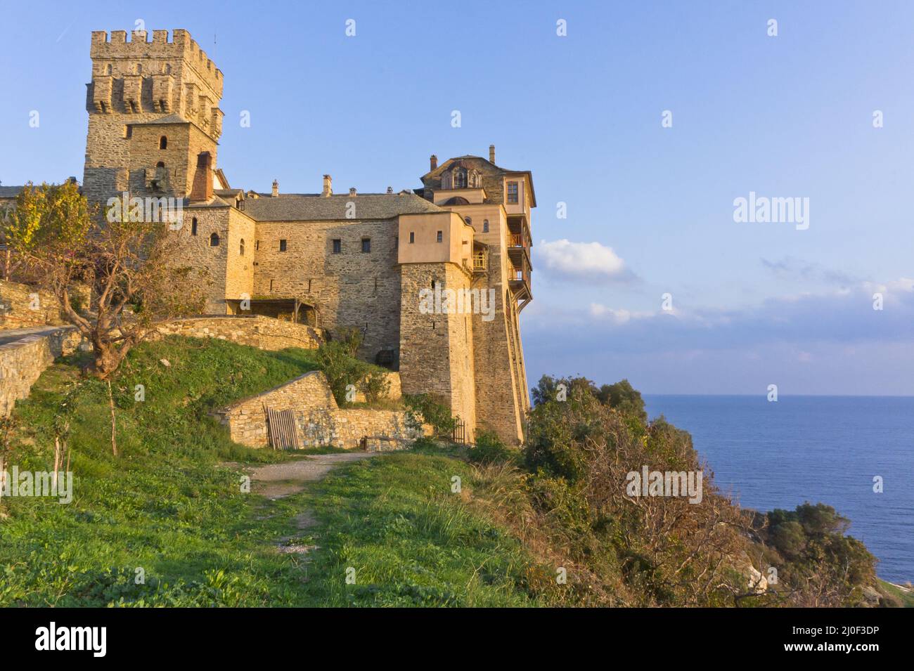Stavronikita monastery in Mount Athos Stock Photo - Alamy