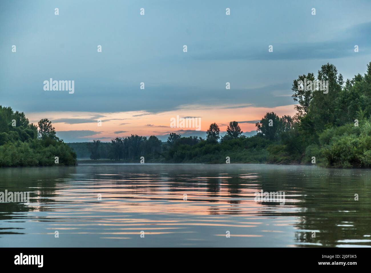 Forest river sunset hi-res stock photography and images - Alamy