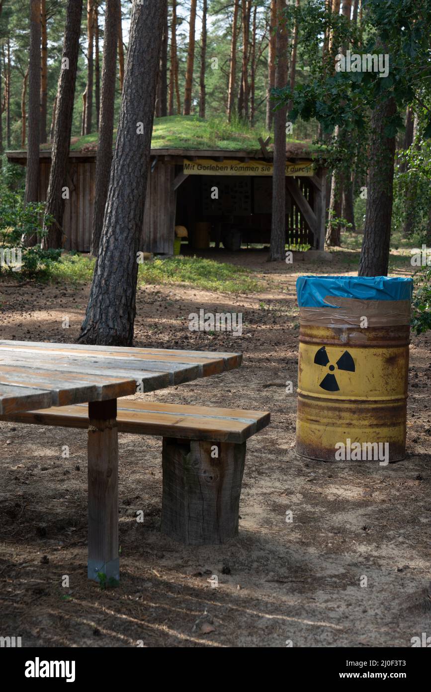 Protest forms of the citizens' initiatives against nuclear waste Stock ...