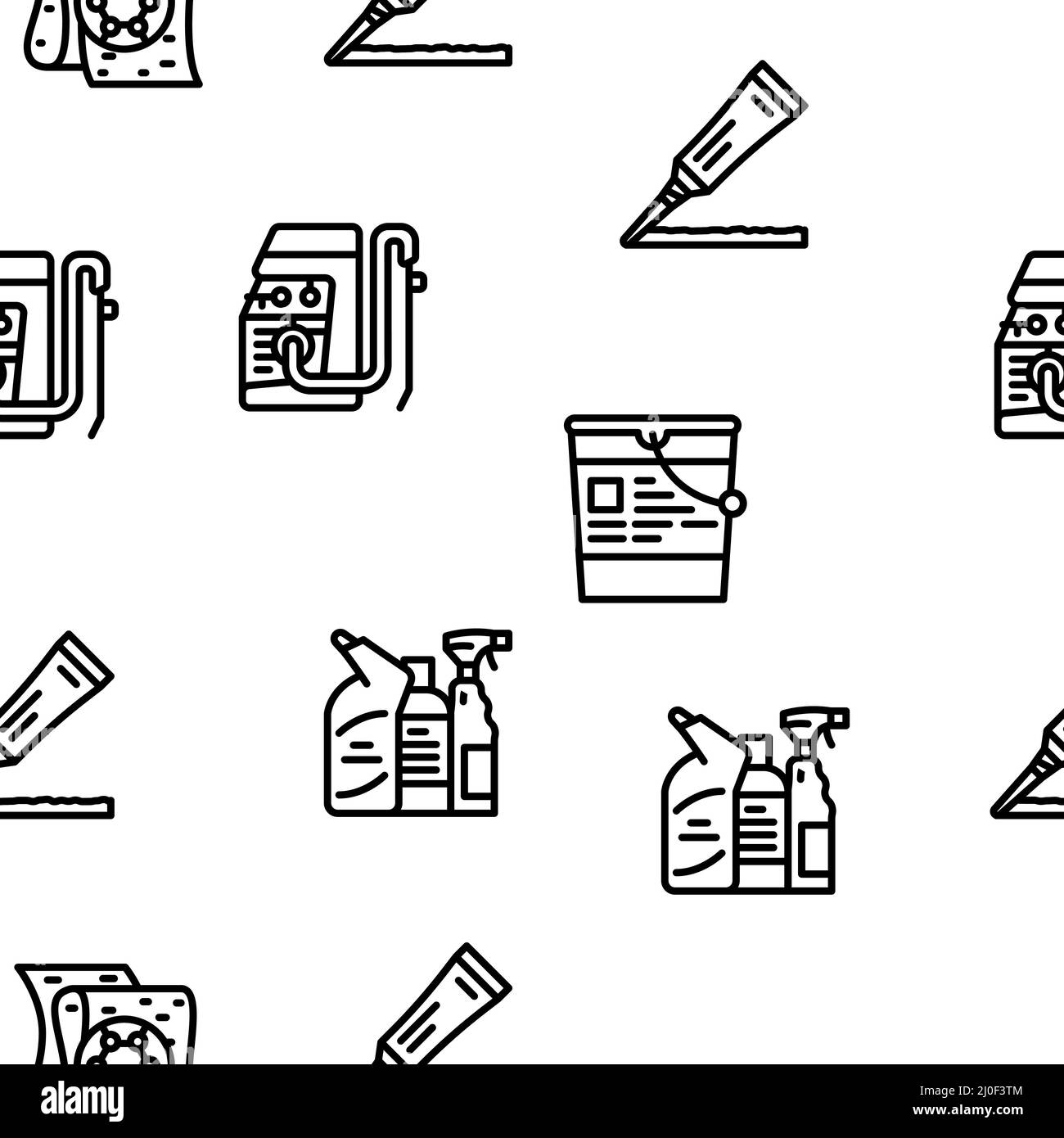 Chemical Industry Production Vector Seamless Pattern Stock Vector Image ...