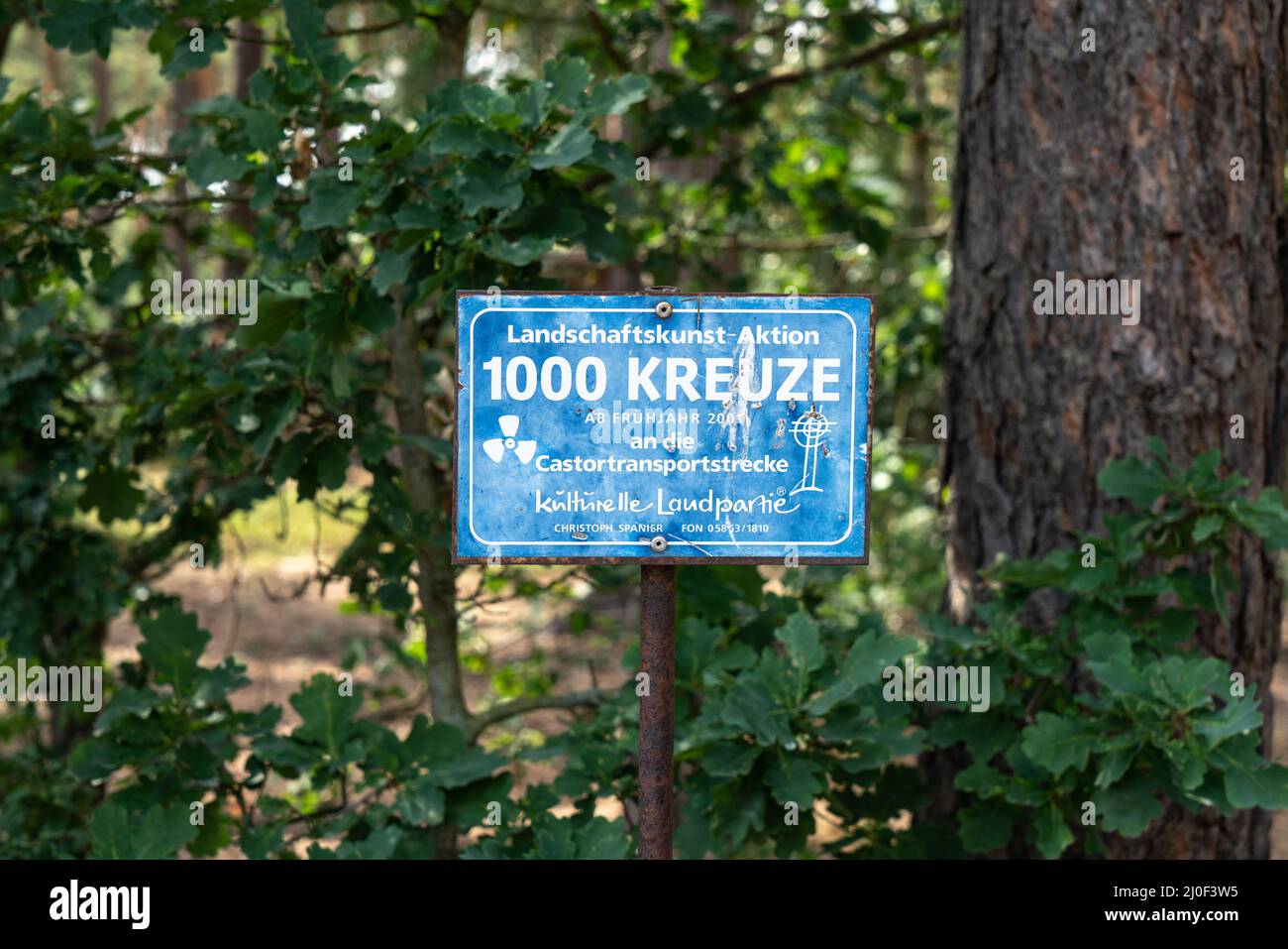 Protest forms of the citizens' initiatives against nuclear waste Stock ...