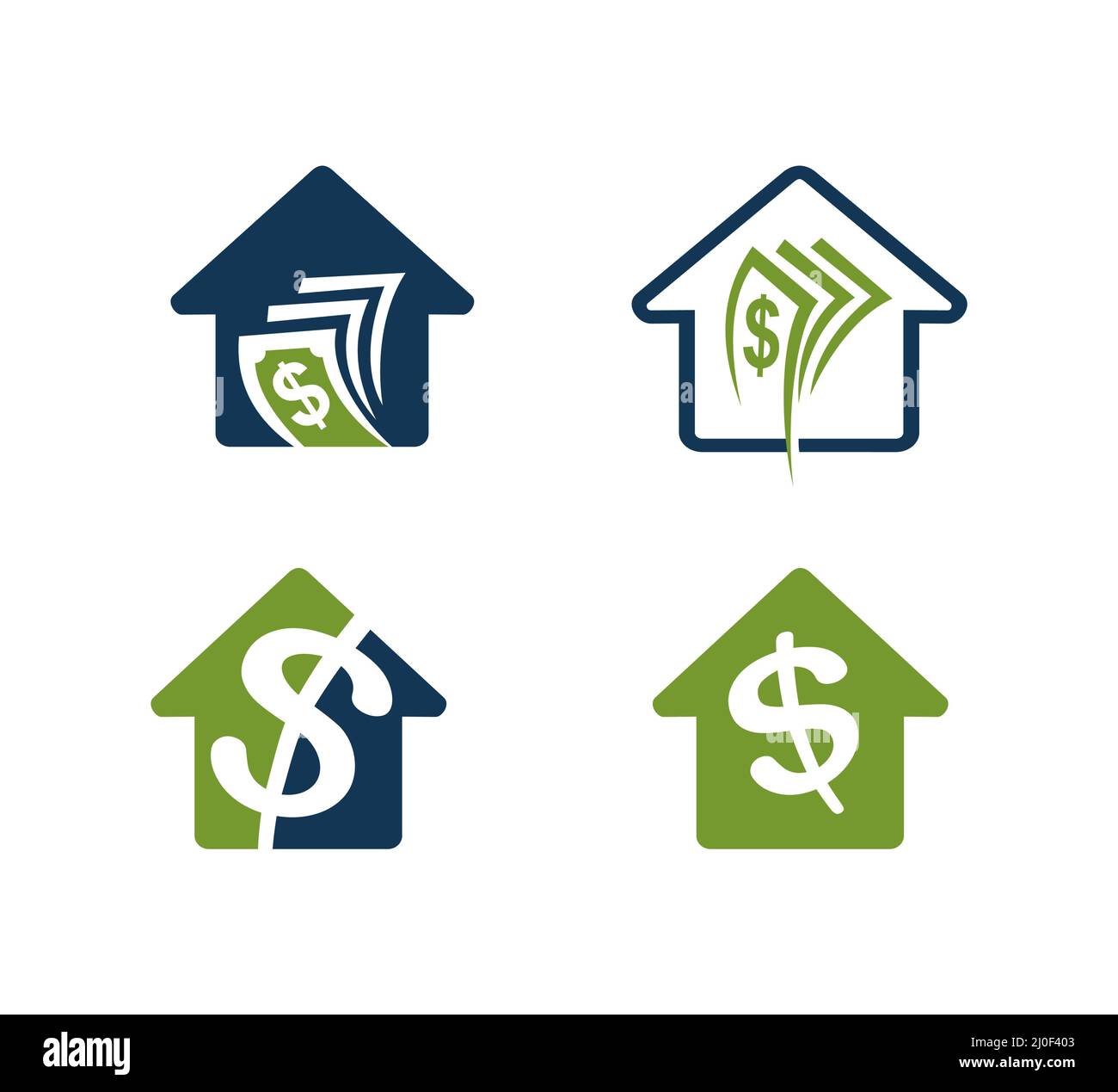 A Vector Illustration set of Home and Money Vector Sign Stock Vector ...