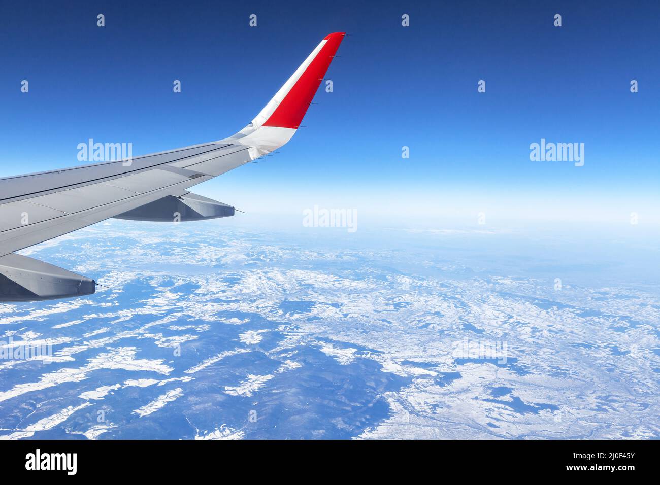 View of flying airplane from ground hi-res stock photography and images ...
