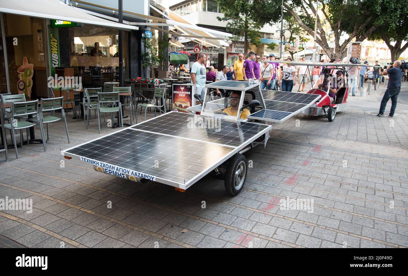 Solar powered vehicles. Nicosia, Cyprus Stock Photo - Alamy