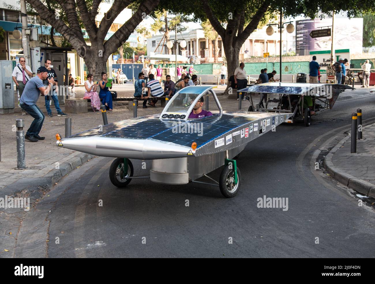 Solar powered cars for clean environment. Nicosia cyprus Stock Photo ...