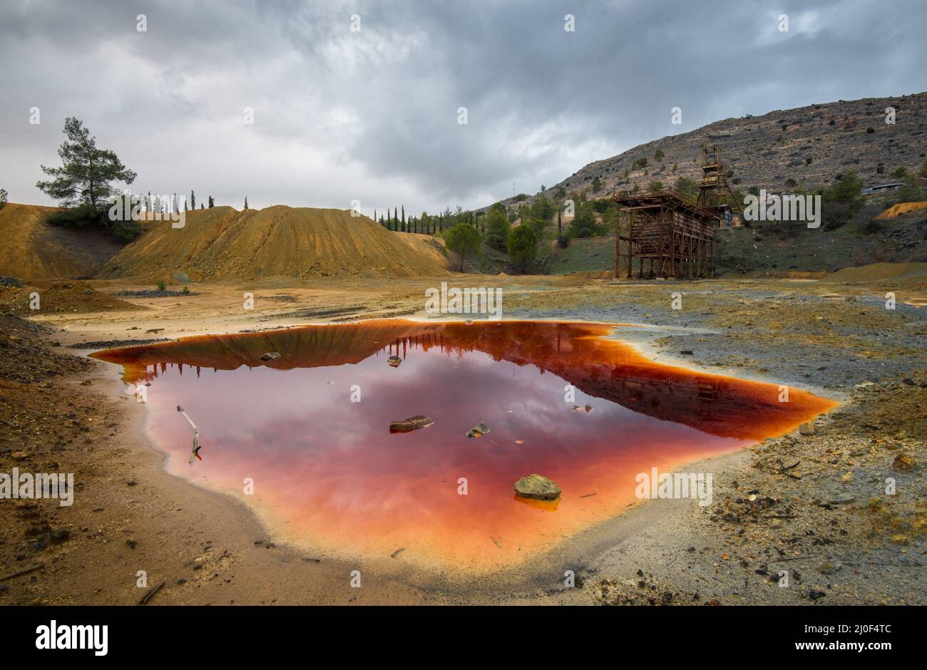 Abandoned copper mine, Mitsero Nicosia Cyprus Stock Photo - Alamy