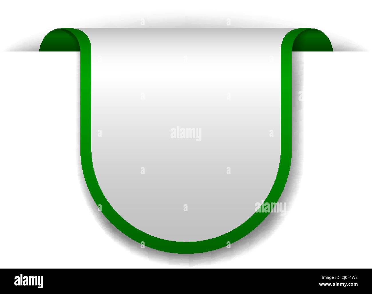 Green banner design on white background illustration Stock Vector Image ...