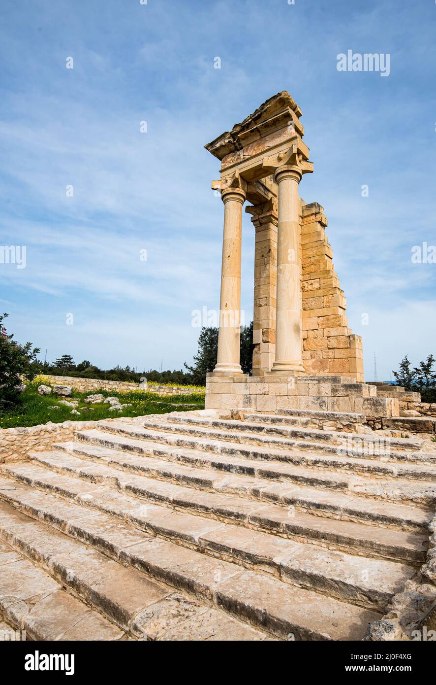 Ancient columns of Apollon Hylates, sanctuary in Limassol district ...