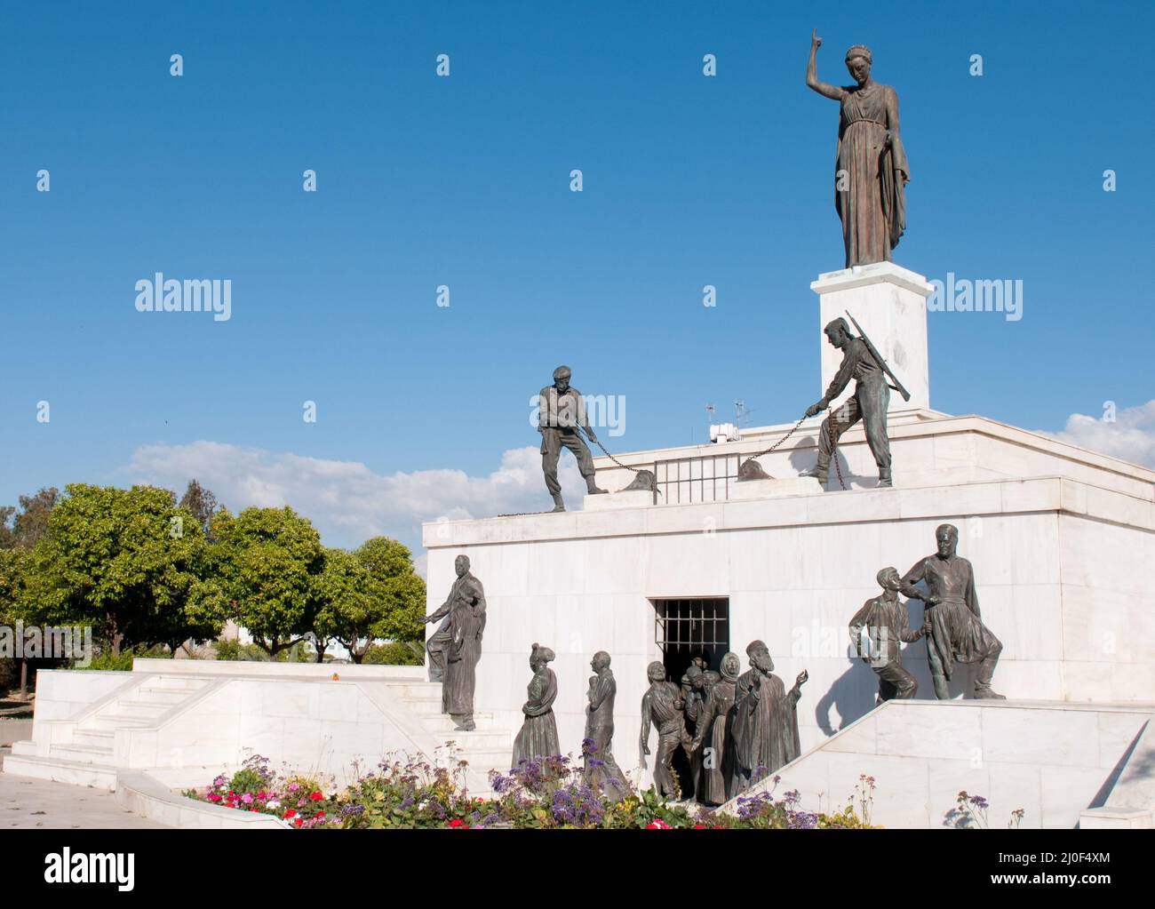 Liberty monument statue landmark in Nicosia, Cyprus Stock Photo - Alamy