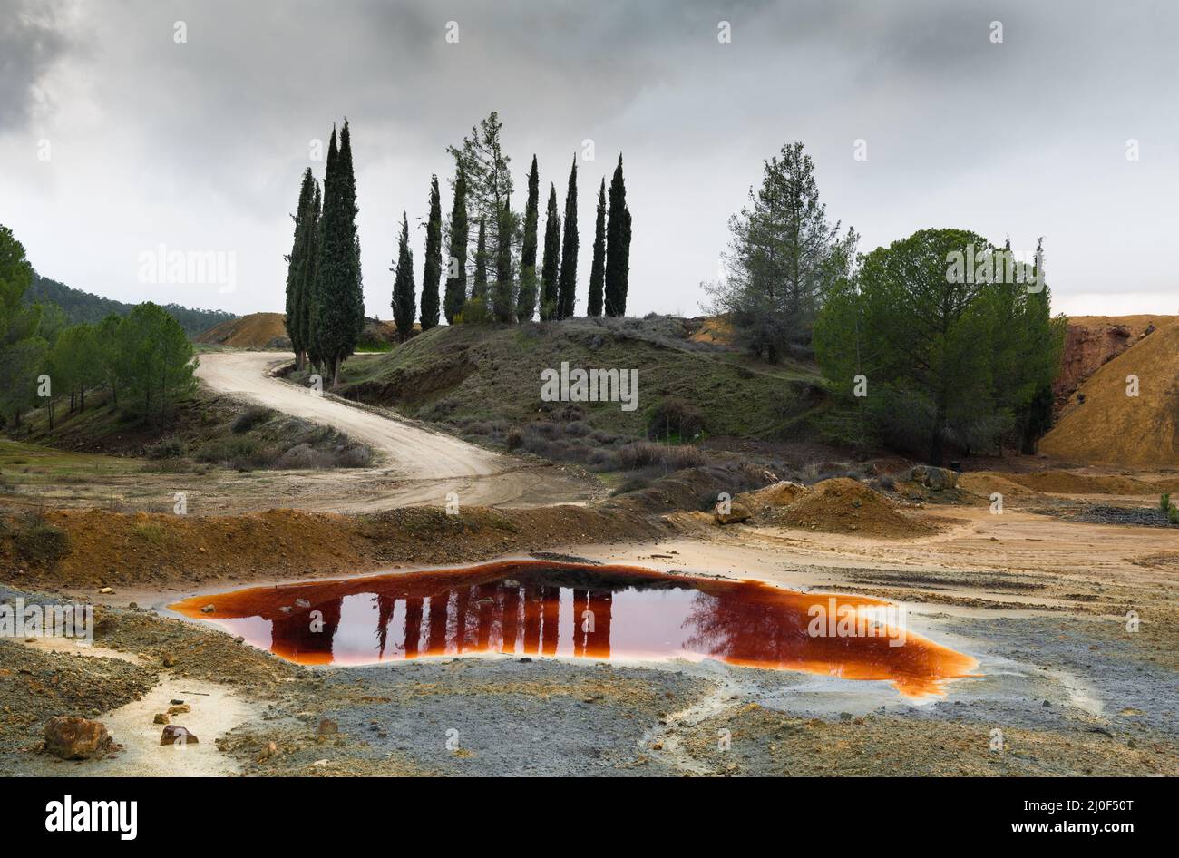 Abandoned copper mine, Mitsero Nicosia Cyprus Stock Photo - Alamy