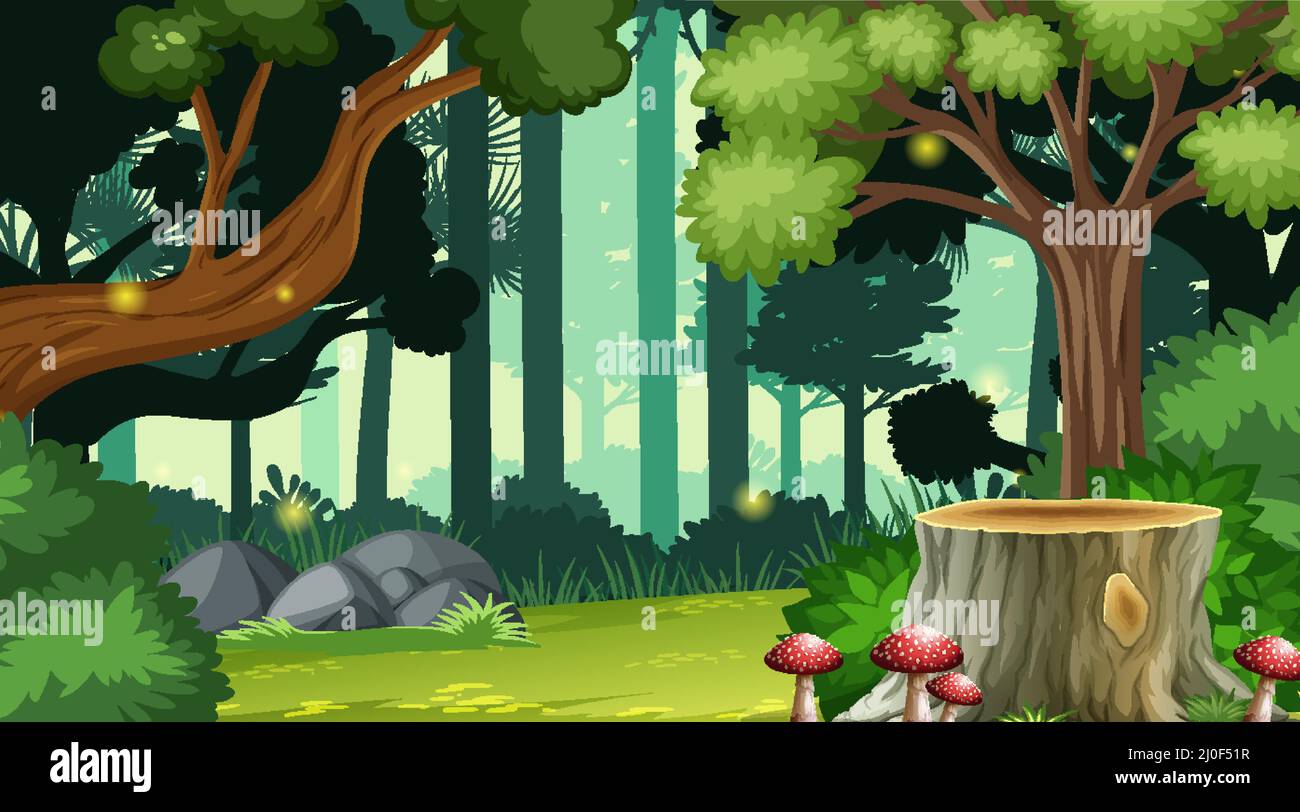 Nature outdoor forest background illustration Stock Vector Image & Art ...