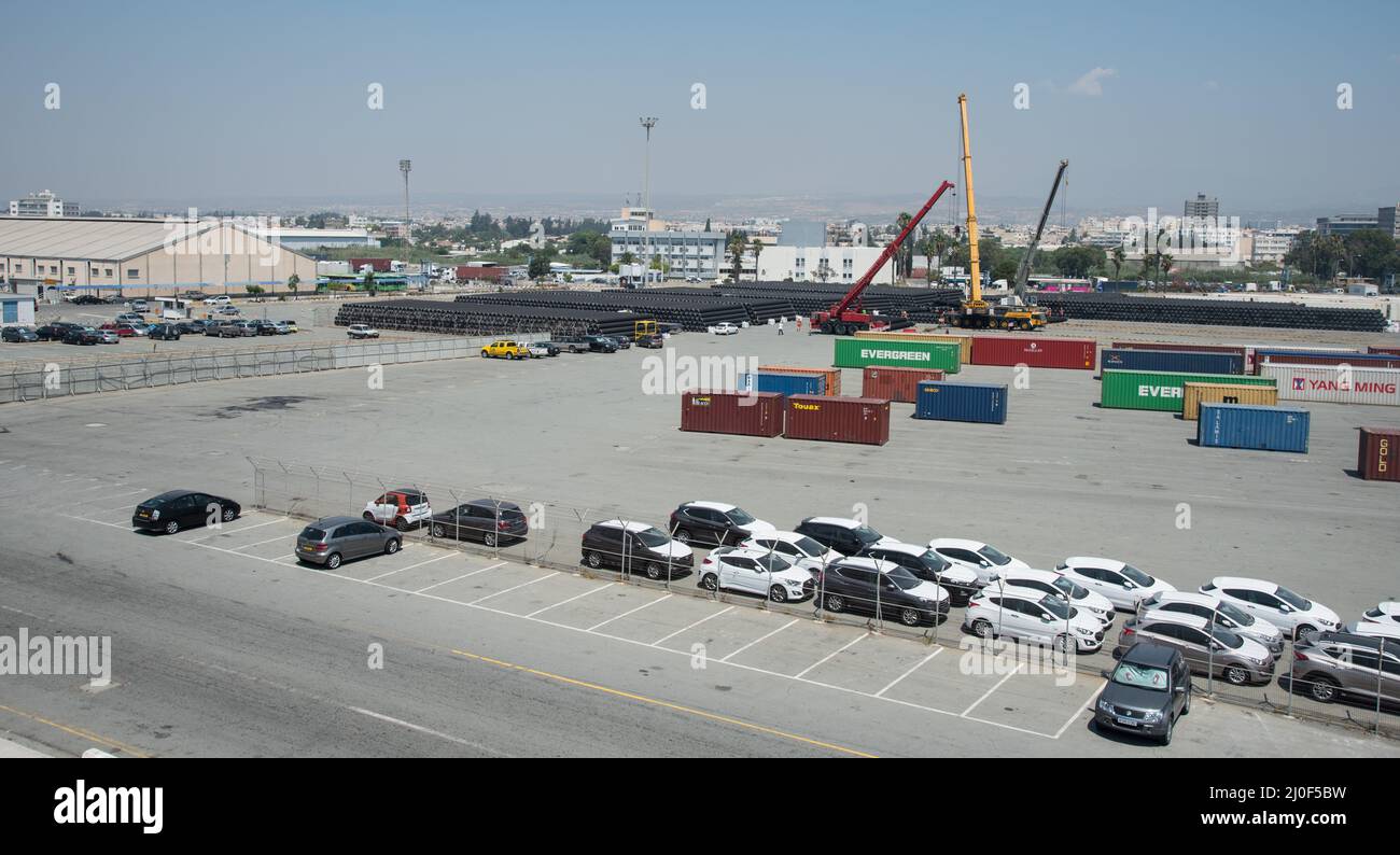 Industrial harbor Limassol Cyprus Stock Photo - Alamy