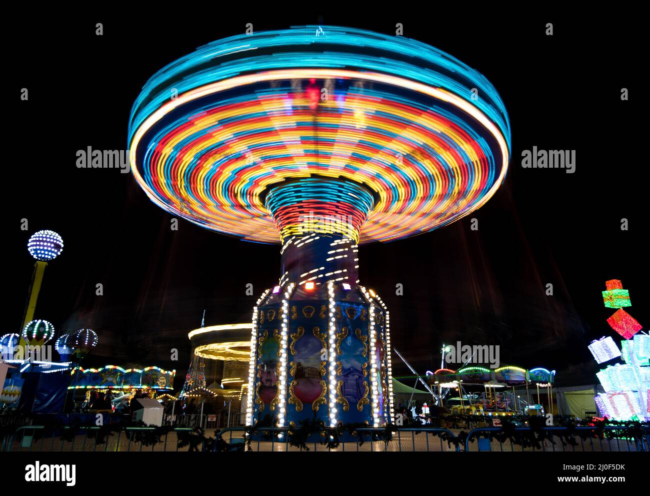 Carousel spinning fast, Nicosia, Cyprus Stock Photo - Alamy