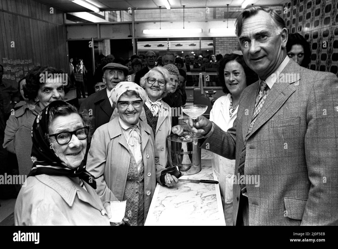 Ex Newcastle United player Jackie Milburn at the Cruddas Park Shopping ...