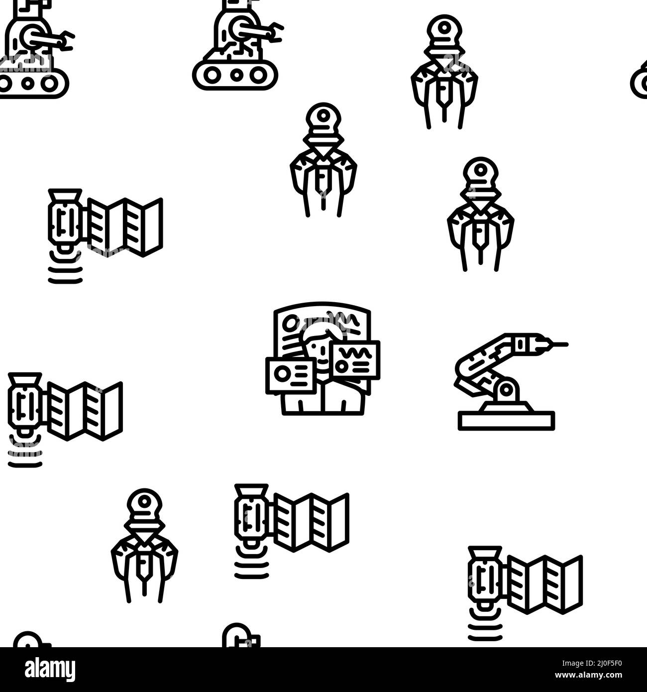 Stem Engineer Process And Science Vector Seamless Pattern Stock Vector ...