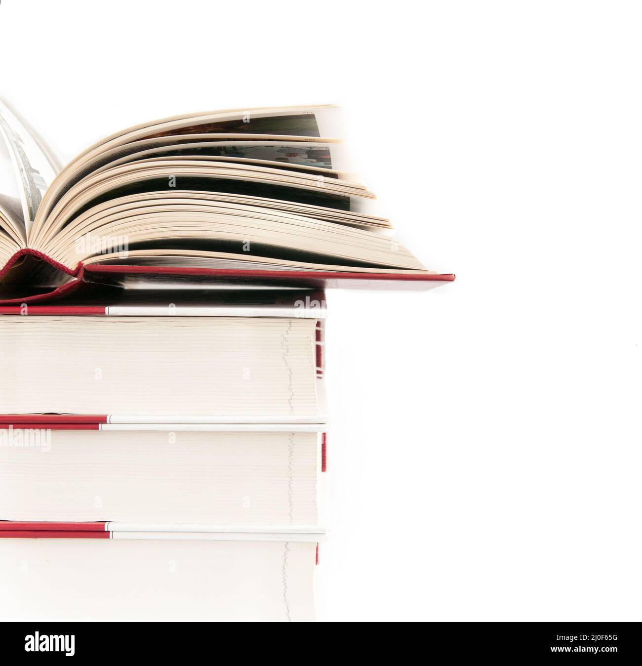 Pile of books open book hi-res stock photography and images - Alamy