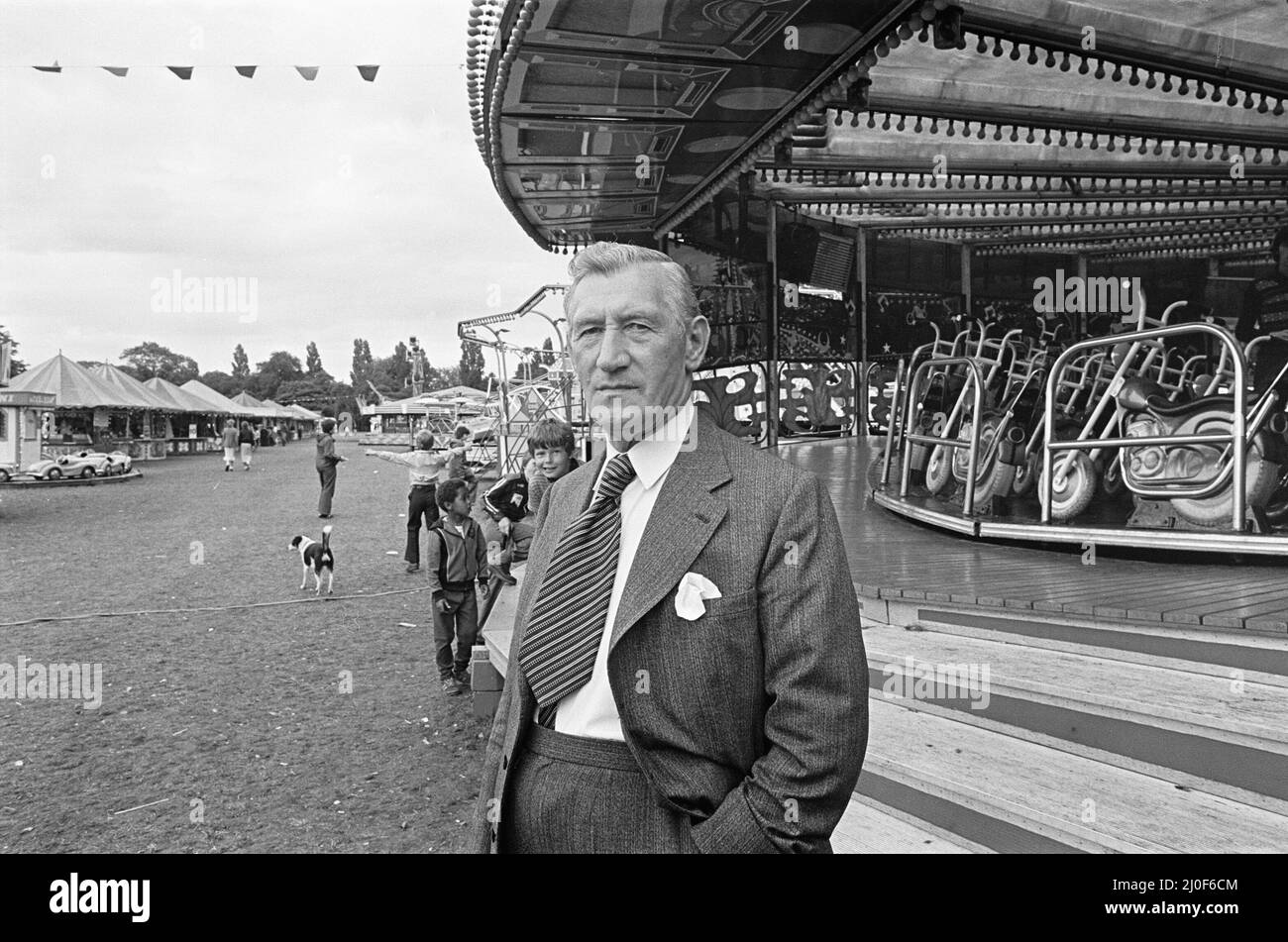 Mr Billy Crow at the annual fair at Albert Park, Middlesbrough Circa ...