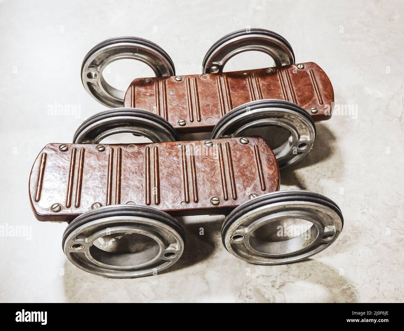 Vintage skating metal wheels hi-res stock photography and images - Alamy