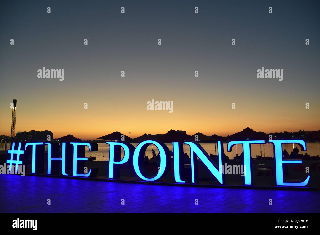 The Pointe sign at Palm Jumeirah in Dubai, UAE Stock Photo - Alamy