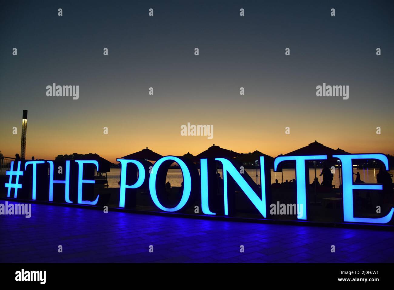 The Pointe sign at Palm Jumeirah in Dubai, UAE Stock Photo - Alamy