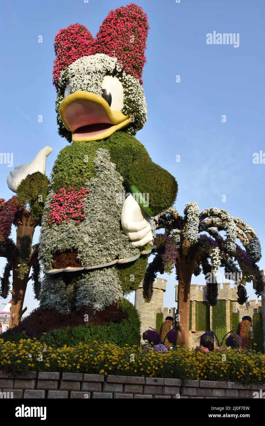 Disney characters at Dubai Miracle Garden in the UAE Stock Photo - Alamy