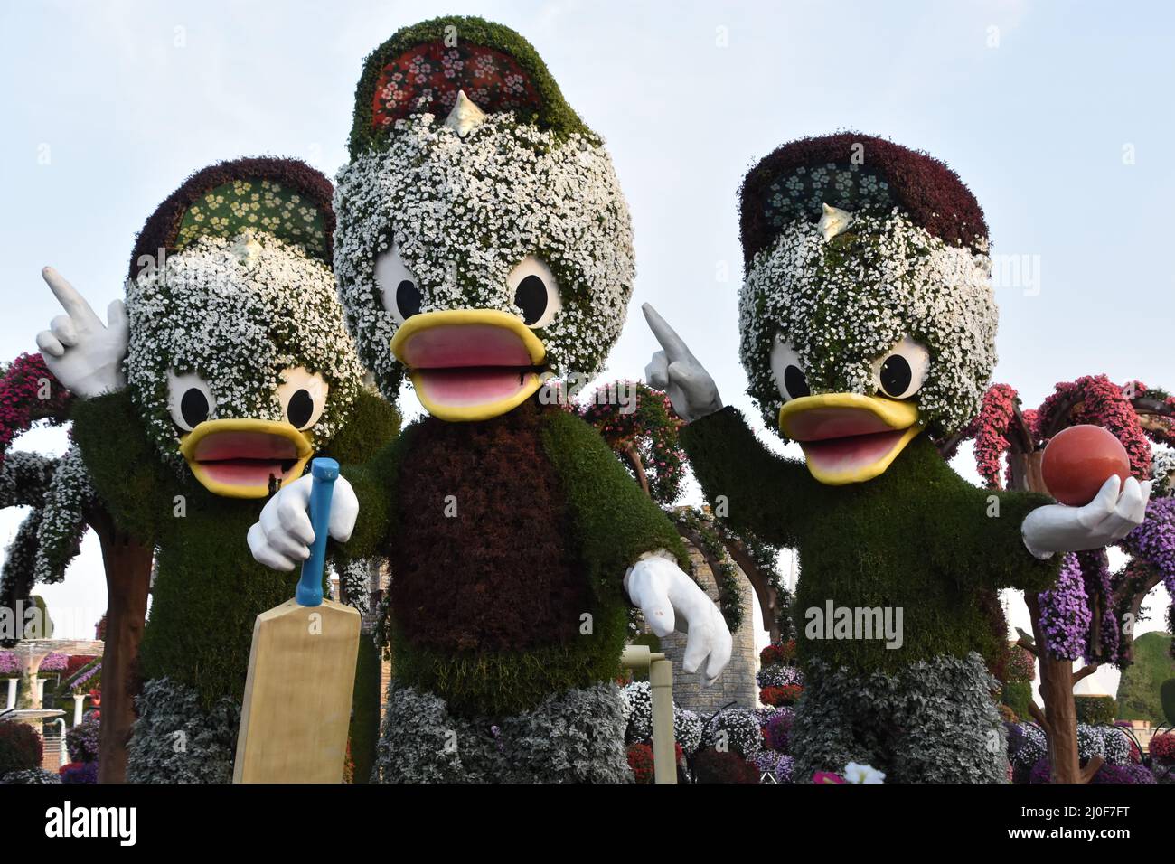 Disney characters at Dubai Miracle Garden in the UAE Stock Photo - Alamy