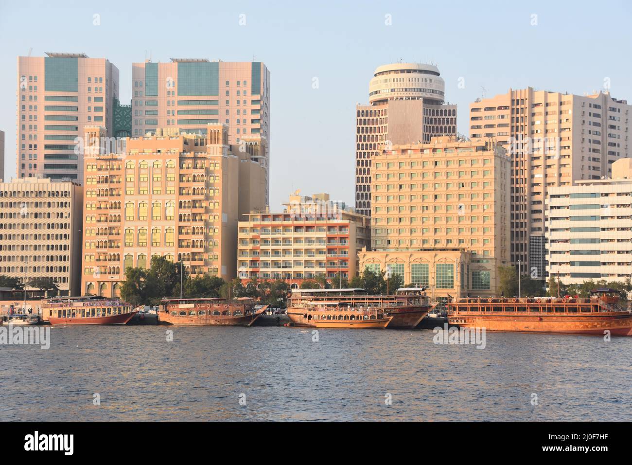 View of Dubai Creek from Al Seef in Dubai, UAE Stock Photo - Alamy