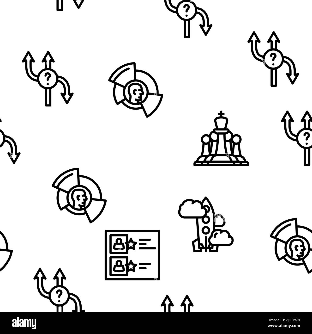 Leadership Leader Business Skill Vector Seamless Pattern Stock Vector ...