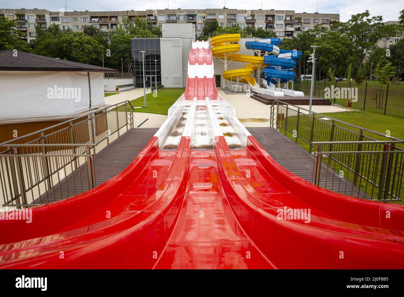 Summer fun pools slides hi-res stock photography and images - Alamy