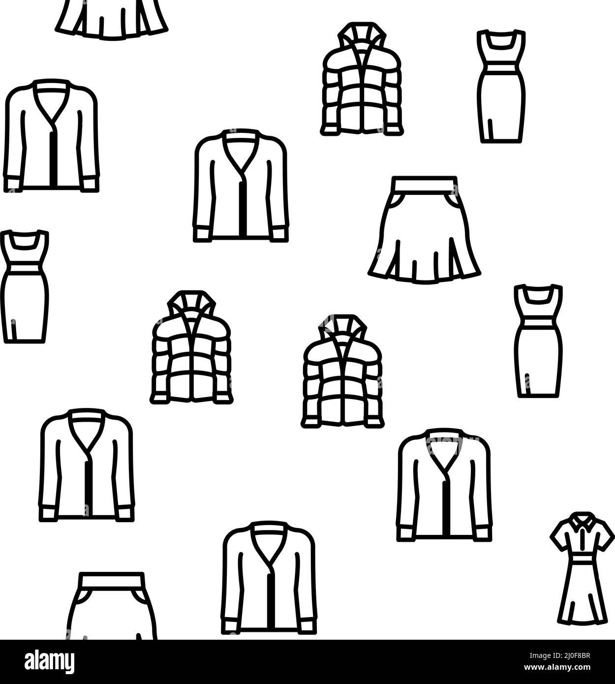 Fashion Store Garment And Shoes Vector Seamless Pattern Stock Vector ...