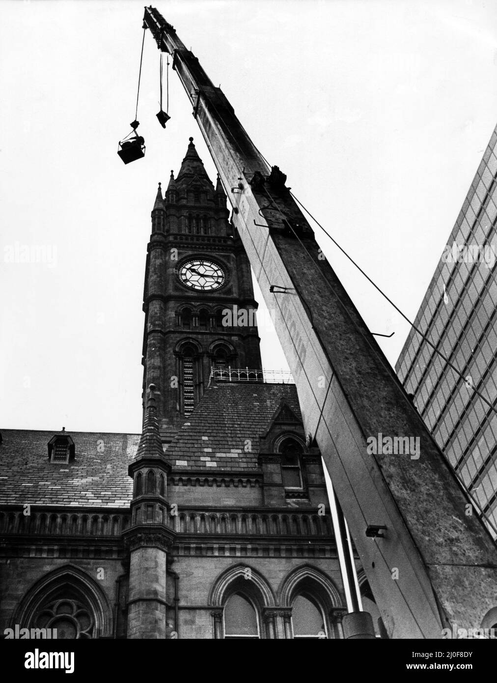 Middlesbrough town hall clock tower Black and White Stock Photos ...
