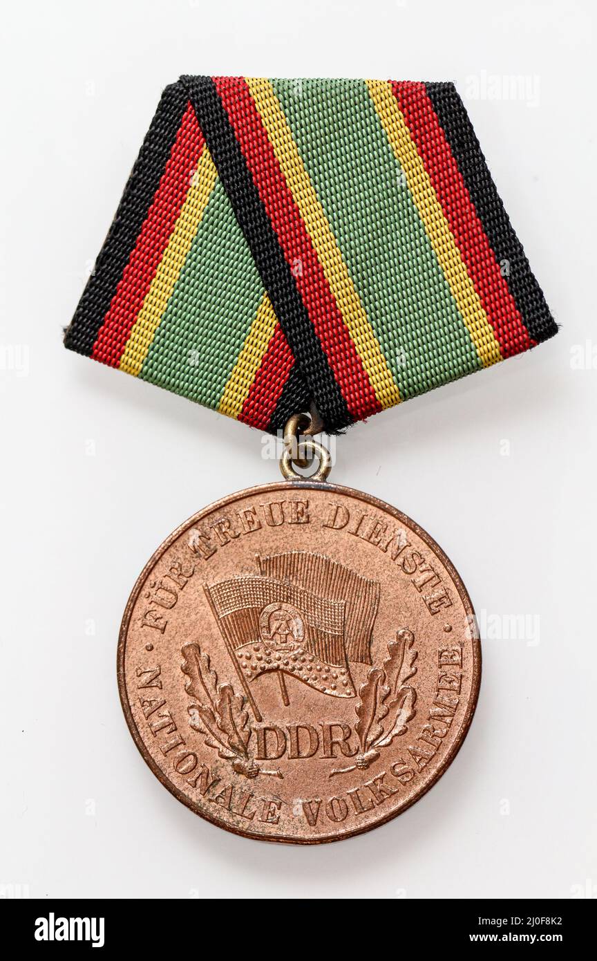 Close-up photo of an order, badge or medal from the GDR period Stock ...