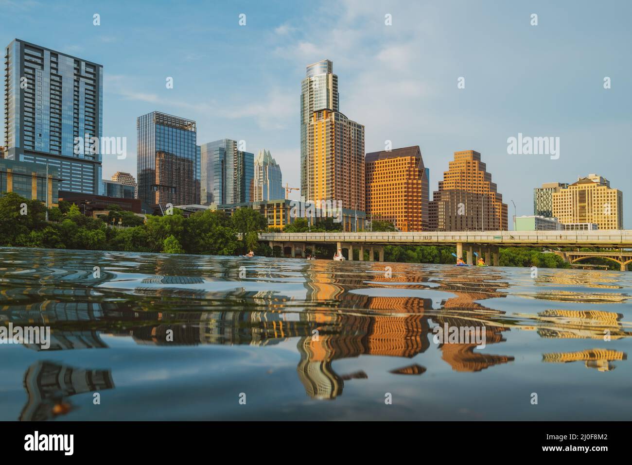 Beautiful Austin skyline. Austin, Texas on the Colorado River Stock ...
