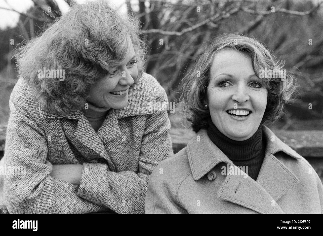 Penelope Keith and Angela Thorne on the set of "To the Manor Born ...
