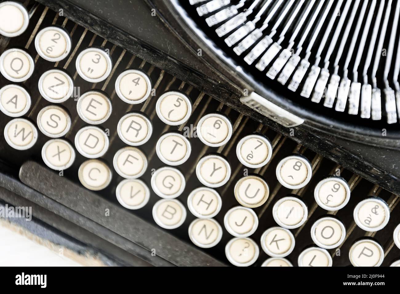The keys of an old typewriter seen from above Stock Photo - Alamy