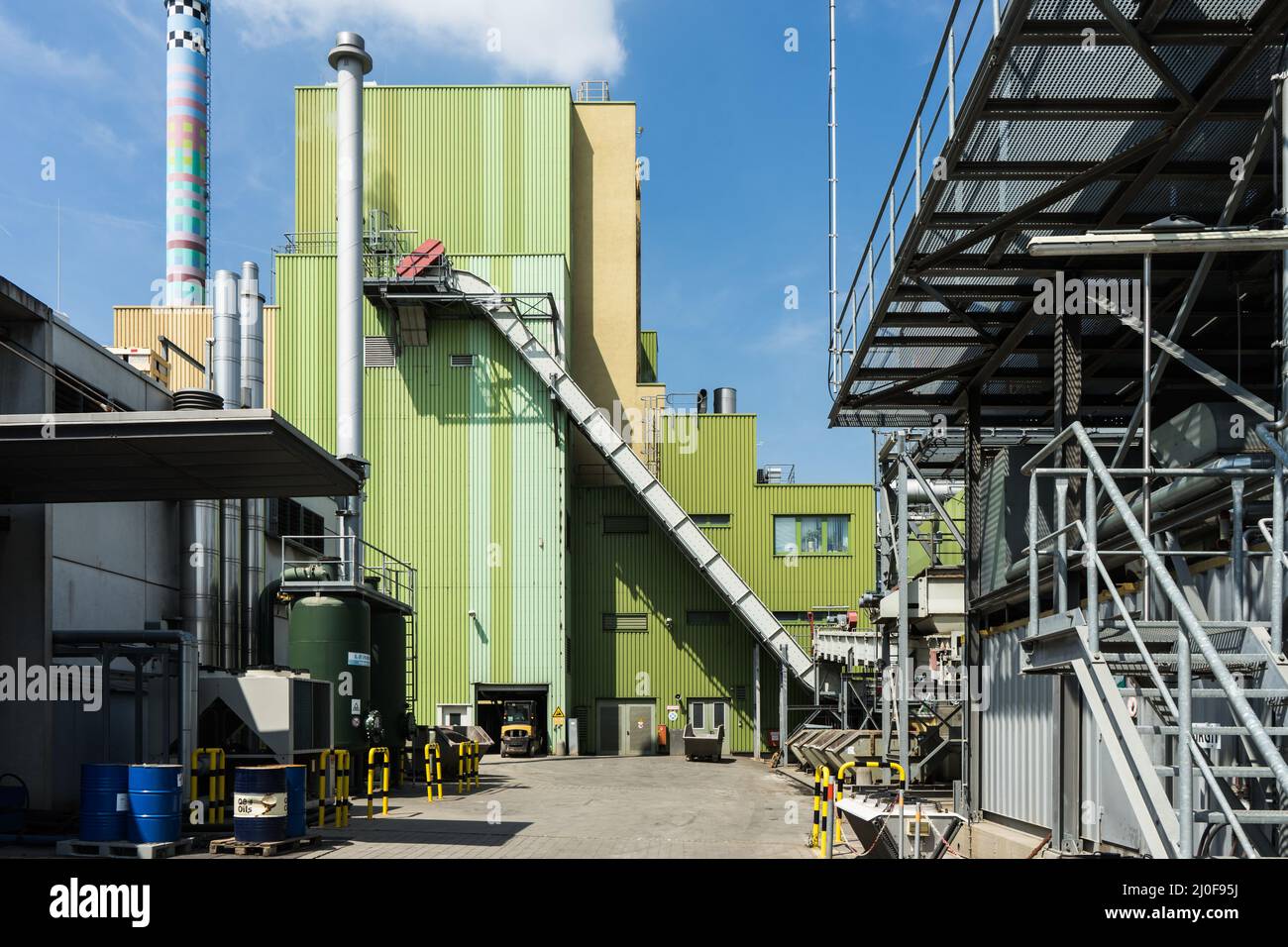 Building of a biomass power plant Stock Photo - Alamy