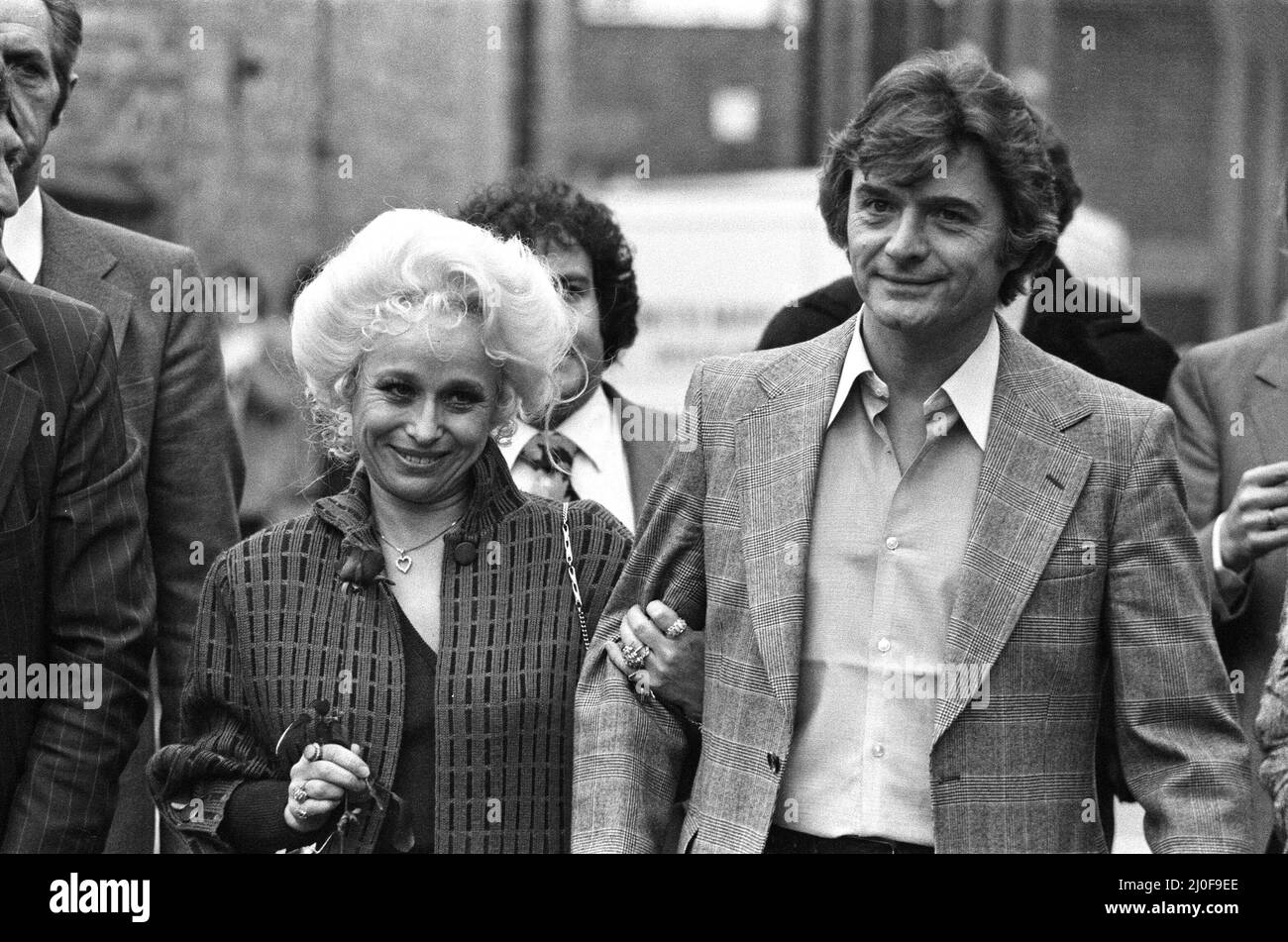 Barbara Windsor and her husband Ronnie Knight leaving Brixton prison ...