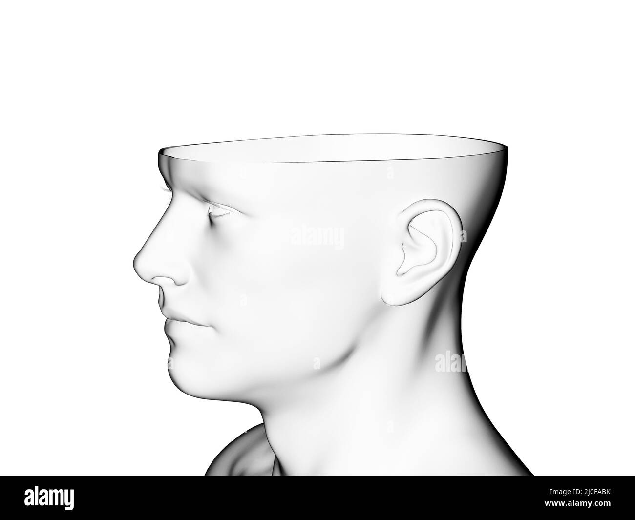 Open head illustration hi-res stock photography and images - Alamy