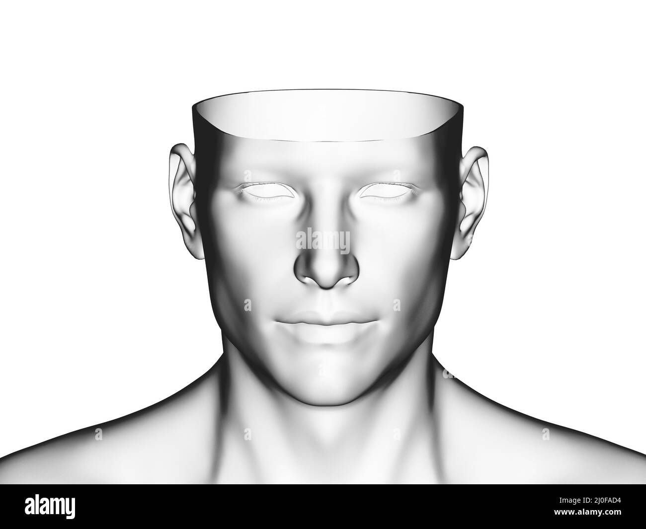 Open head, illustration Stock Photo - Alamy
