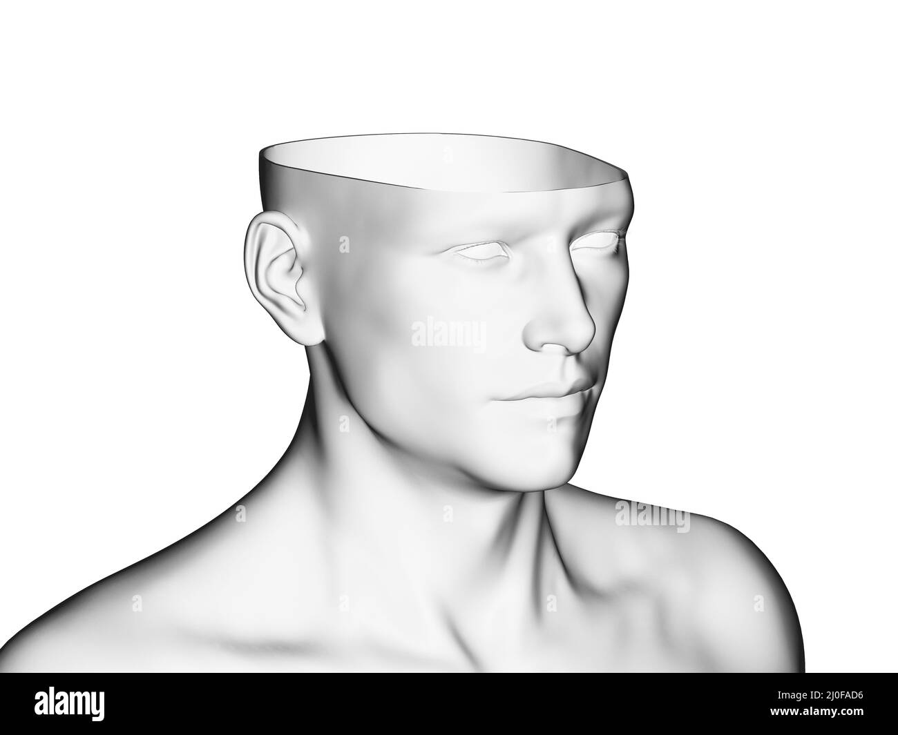 Open head illustration hi-res stock photography and images - Alamy