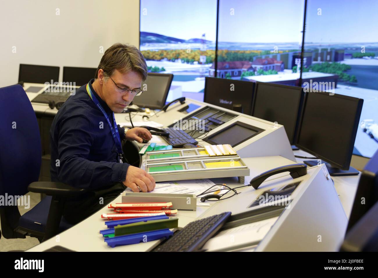 Air traffic control simulator Stock Photo - Alamy