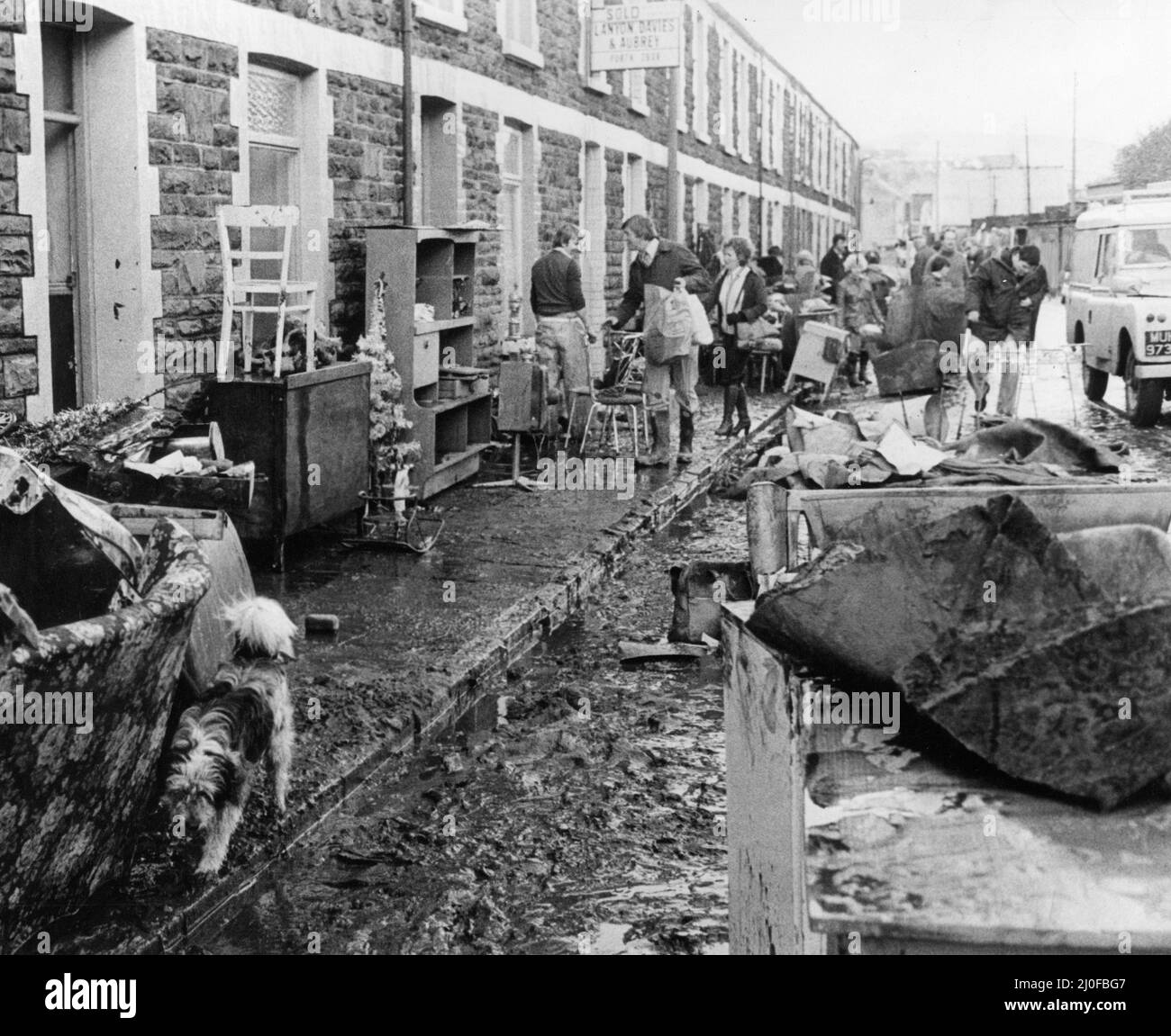 Welsh Floods 1979, Our picture shows ... After the floods receded in ...