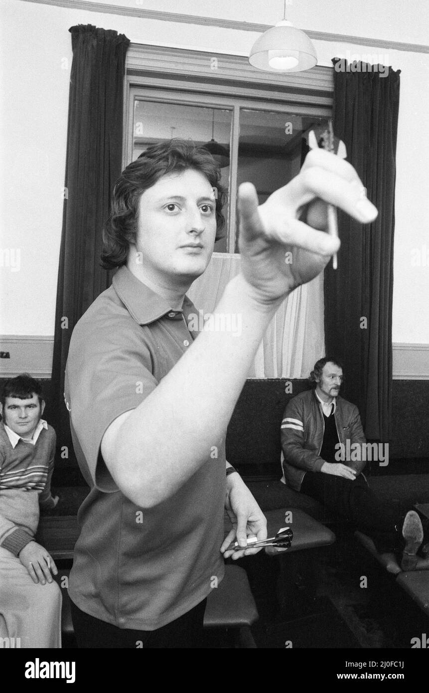 British dart player Eric Bristow, the newly crowned world champion, in ...