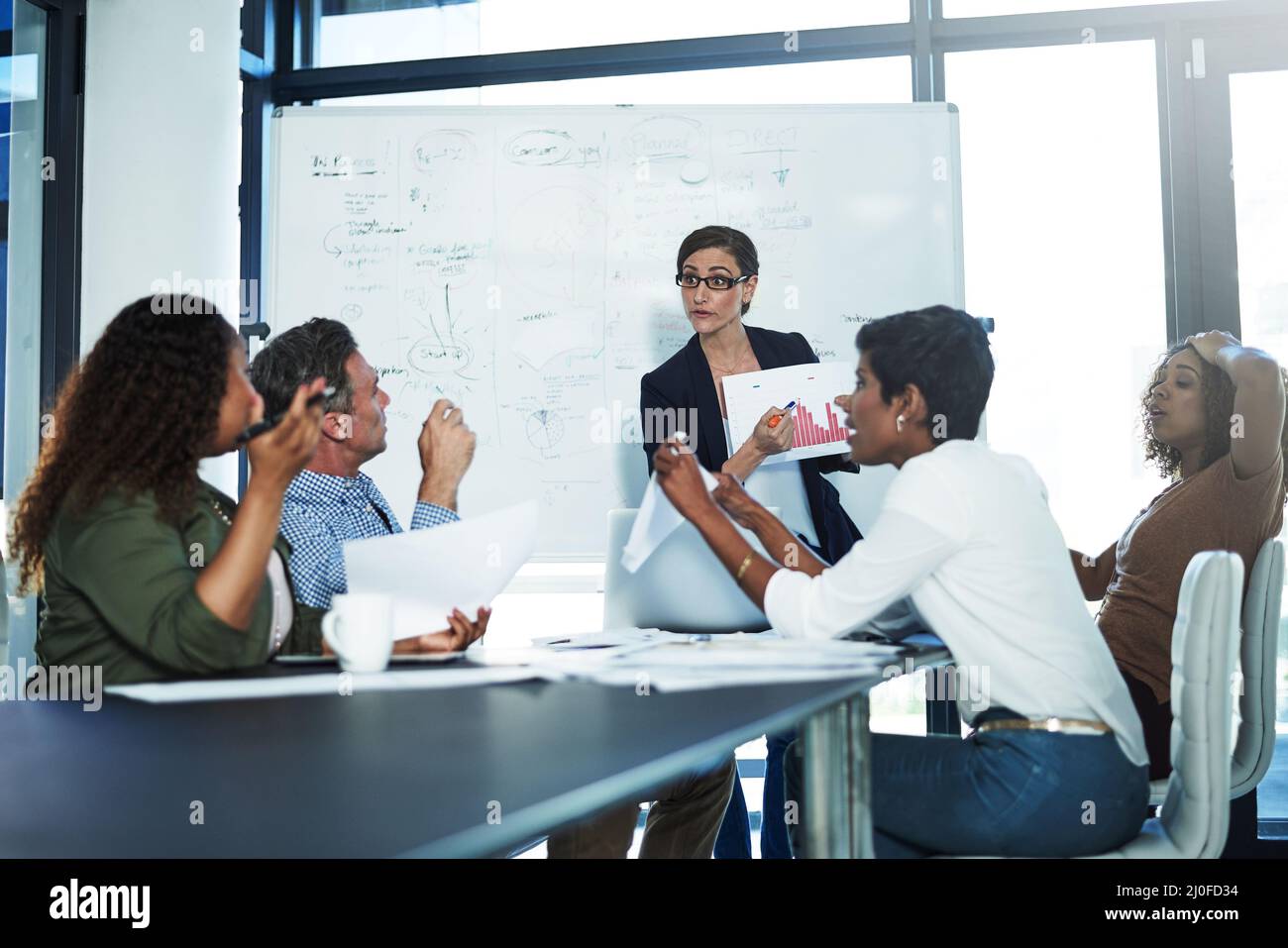 Woman losing temper at work hi-res stock photography and images - Alamy
