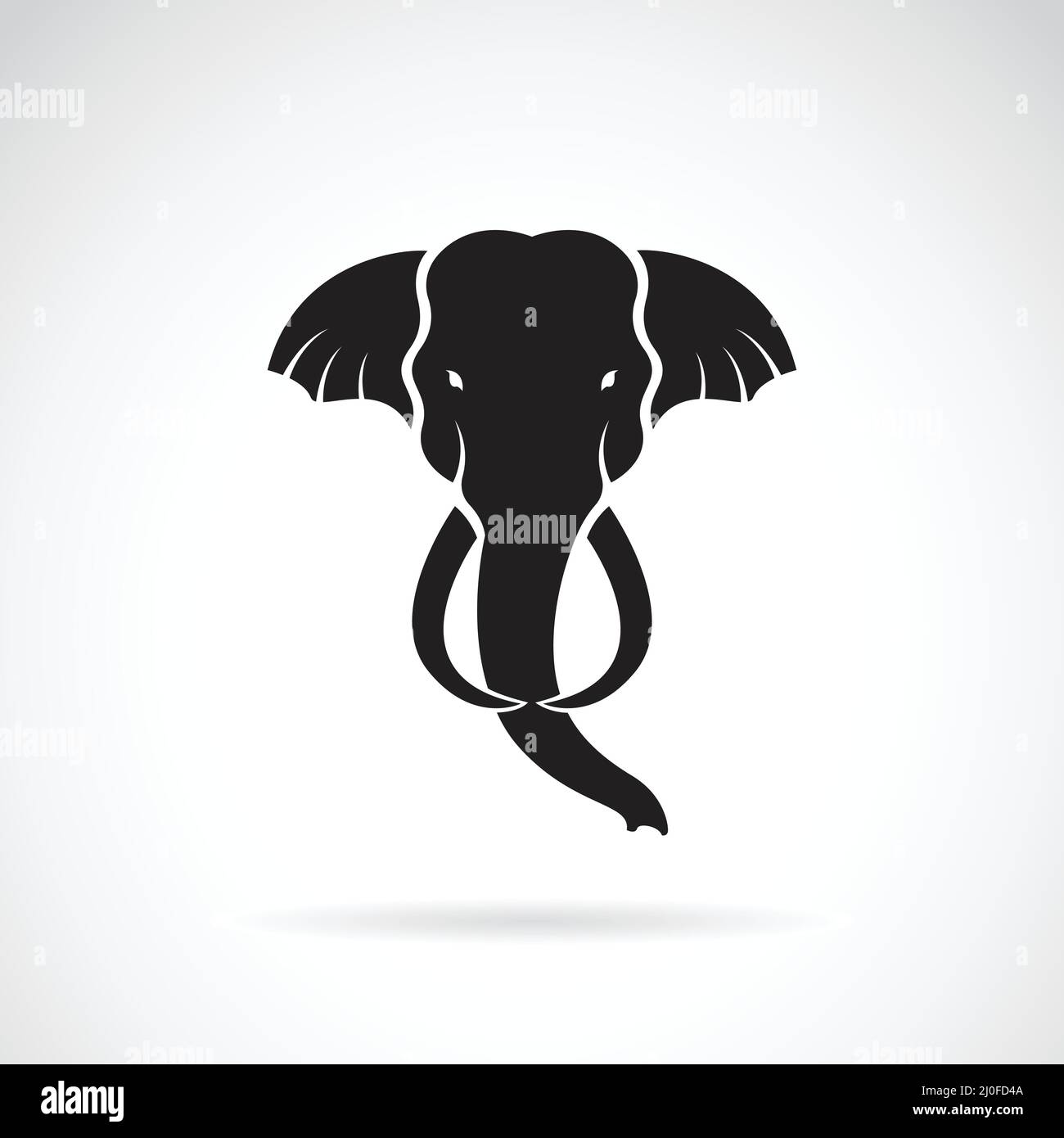 Vector of an elephant head design on a white background. Wild Animals ...