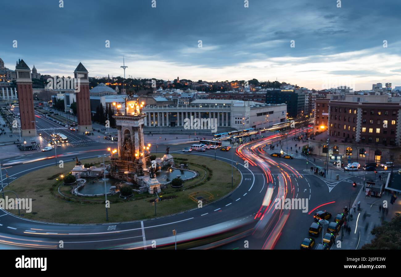 Famous Plaza Espana, Barcelona Spain Stock Photo - Alamy